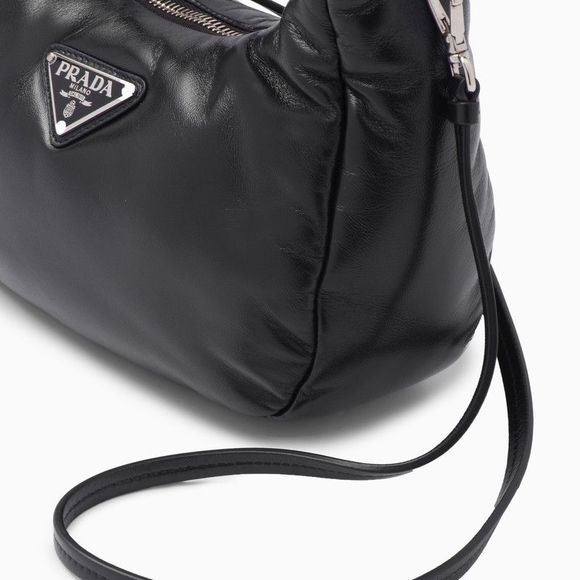 Prada | Bags | Prada Black Mini Hobo Bag In Leather | Poshmark